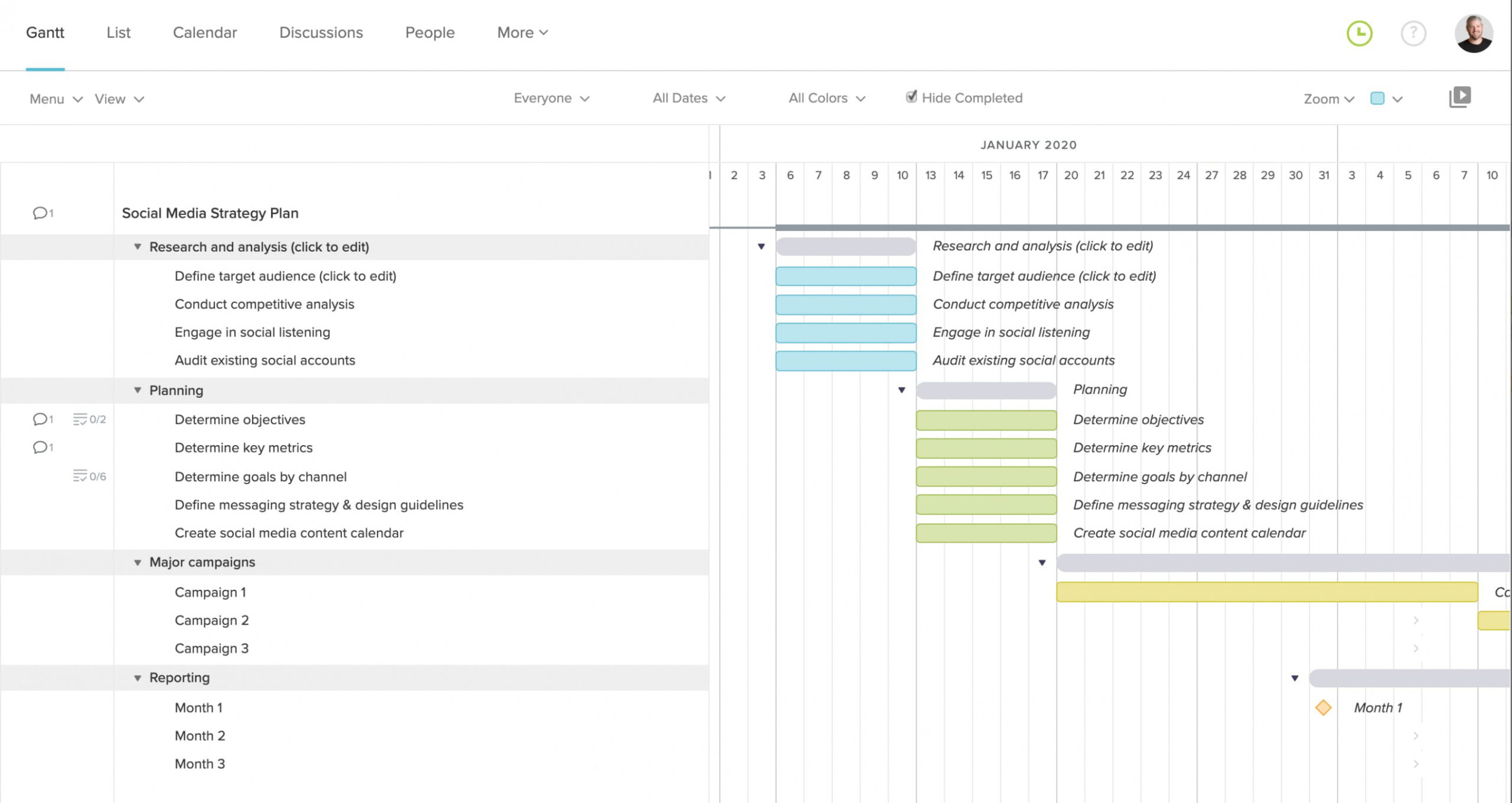 Event Social Media Plan Template