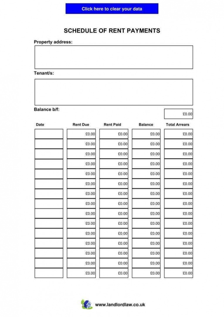 Tenant Payment Plan Template