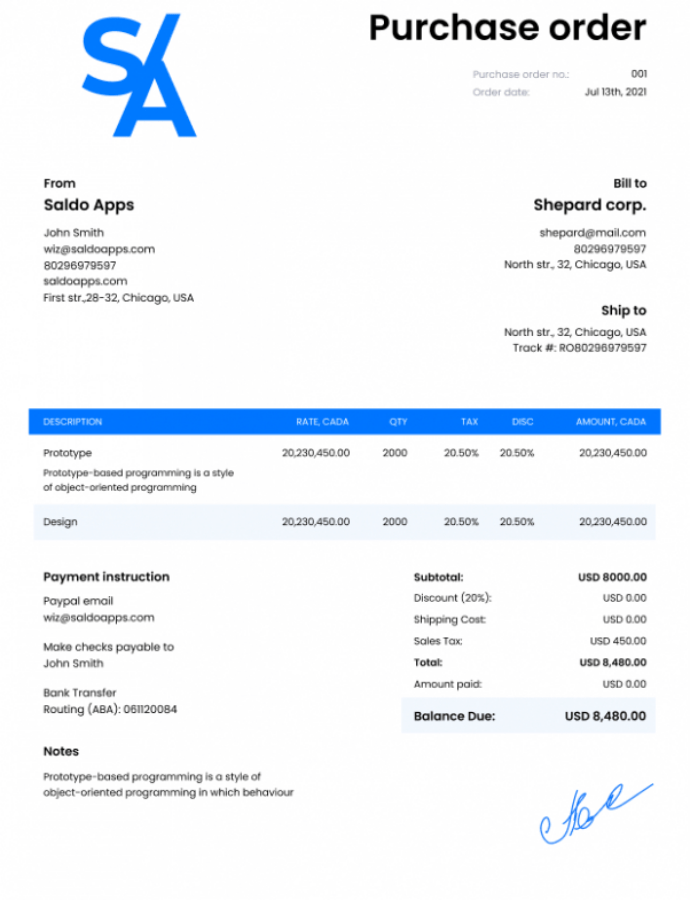 Sales Order Tracking Template