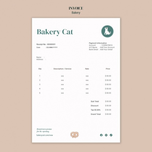 Baked Goods Order Form Template