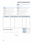 Snow Plowing Invoice Template