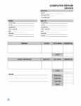 Computer Repair Invoice Template