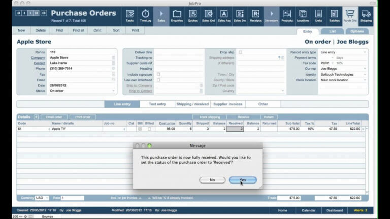 Filemaker Pro Purchase Order Template
