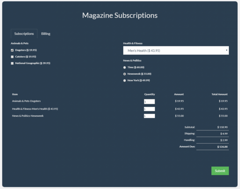 Magazine Order Form Template
