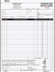 Vehicle Service Work Order Template