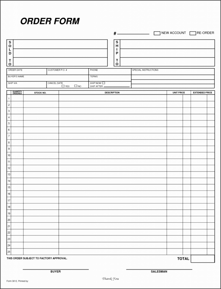 Semi Truck Work Order Template
