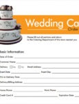 Cake And Pie Order Form Template