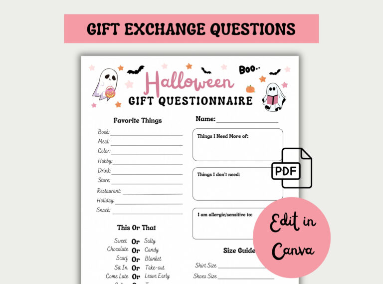 Gift Basket Order Form Template