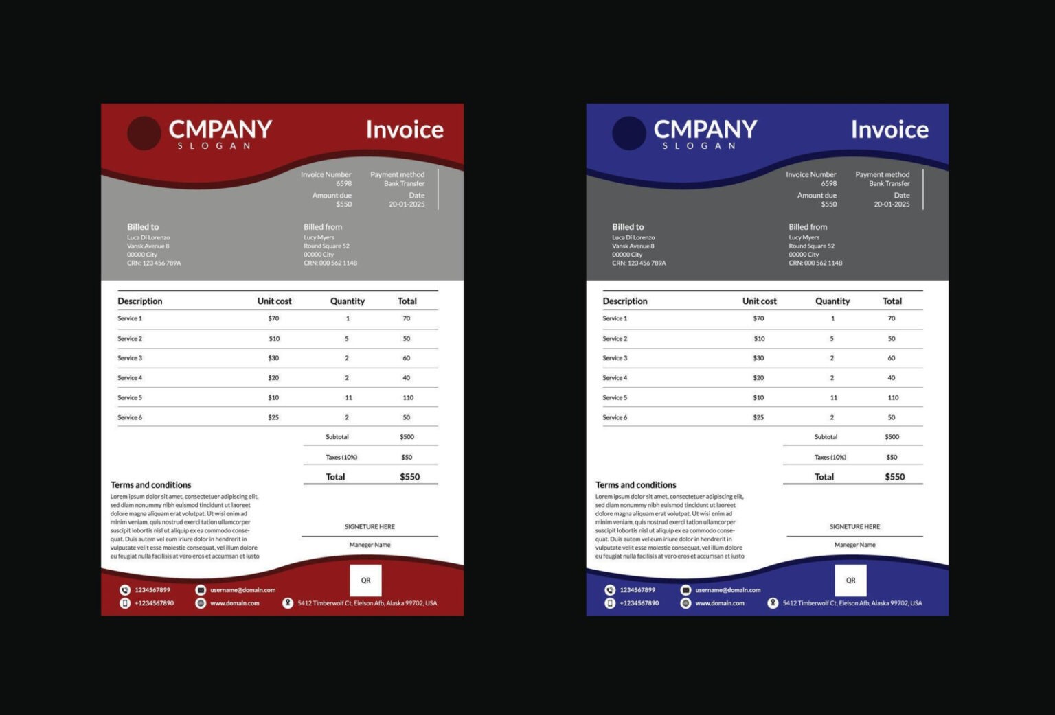 Cash Memo Bill Template