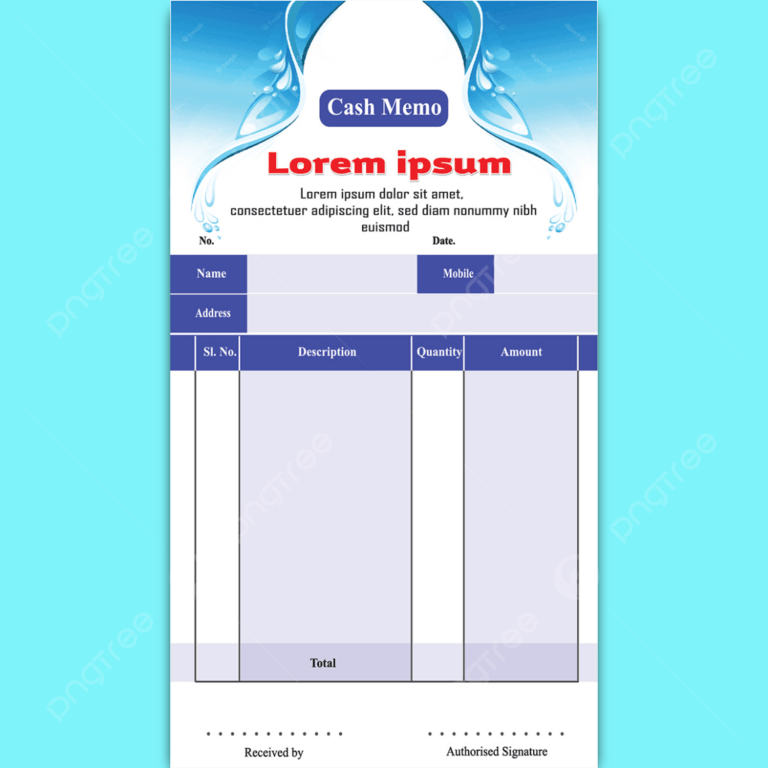 Medical Cash Memo Template